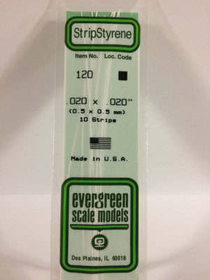 Strip Styrene .020 x .020 (10) 120